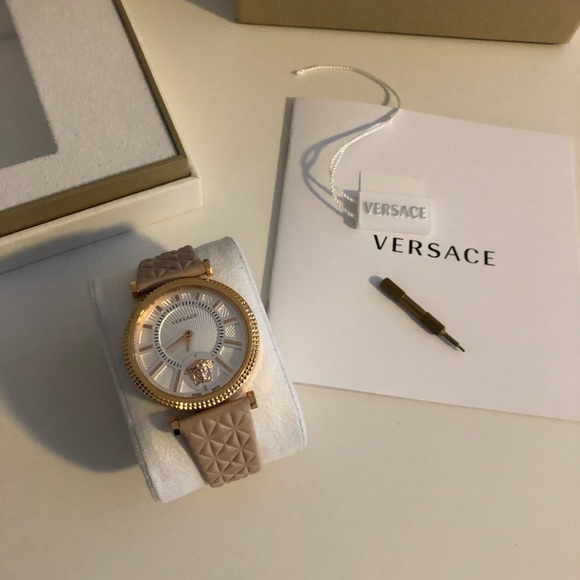 Versace | Accessories | Versace Rose Gold Logo Watch | Poshmark